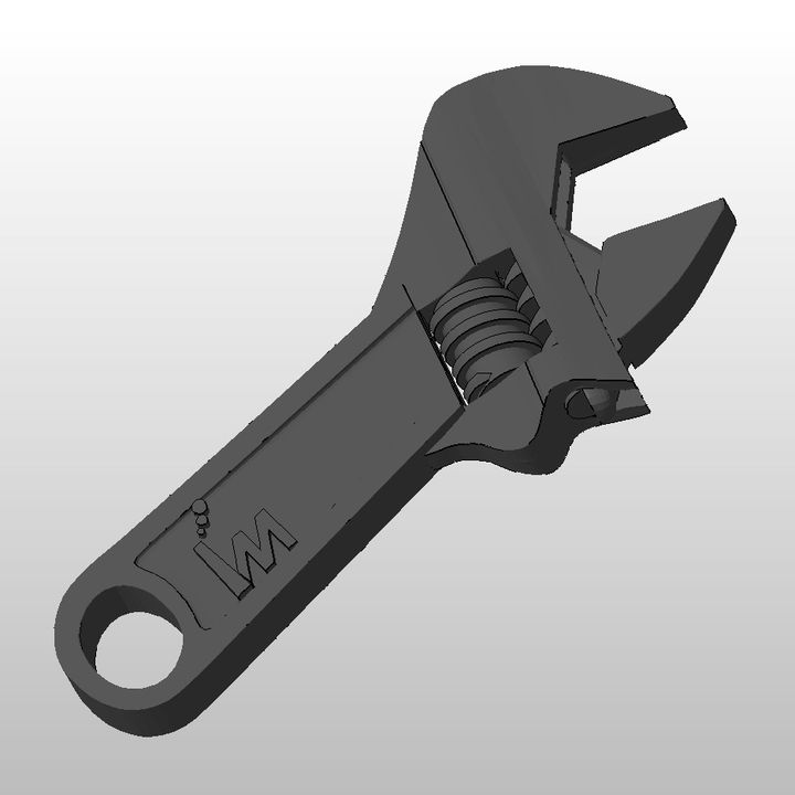 3D Printable Adjustable wrench by M Badia