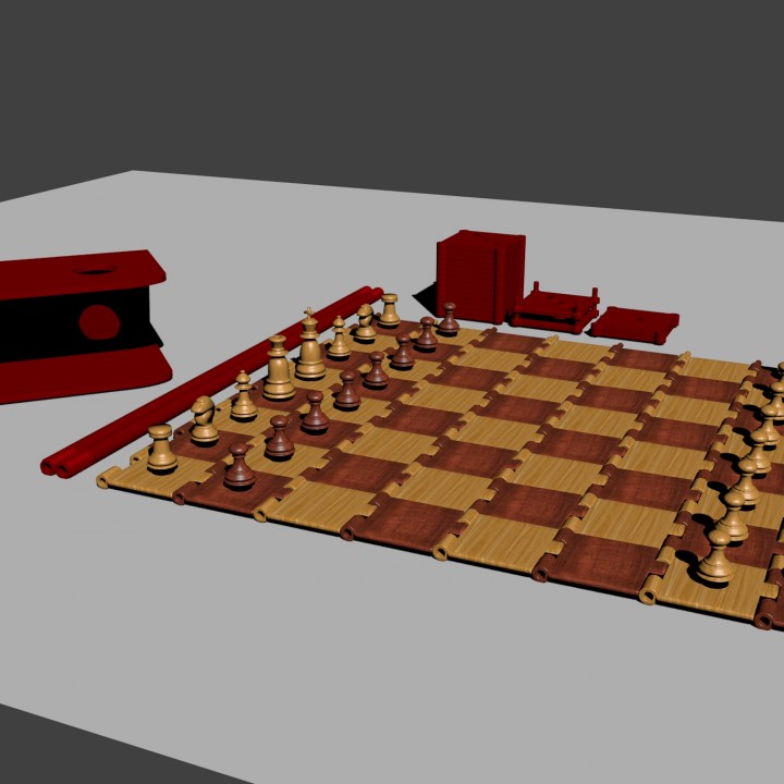 3D Printable Transformer Chess by David Poulsen