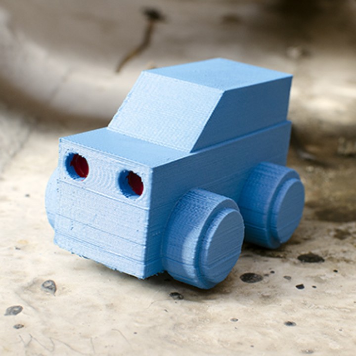 3D Printable Bloc Car by Miguel Angel Ubillus Abad