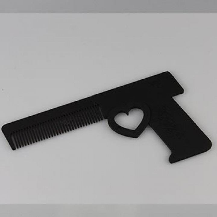 3D Printable Style Gun Comb by M Badia