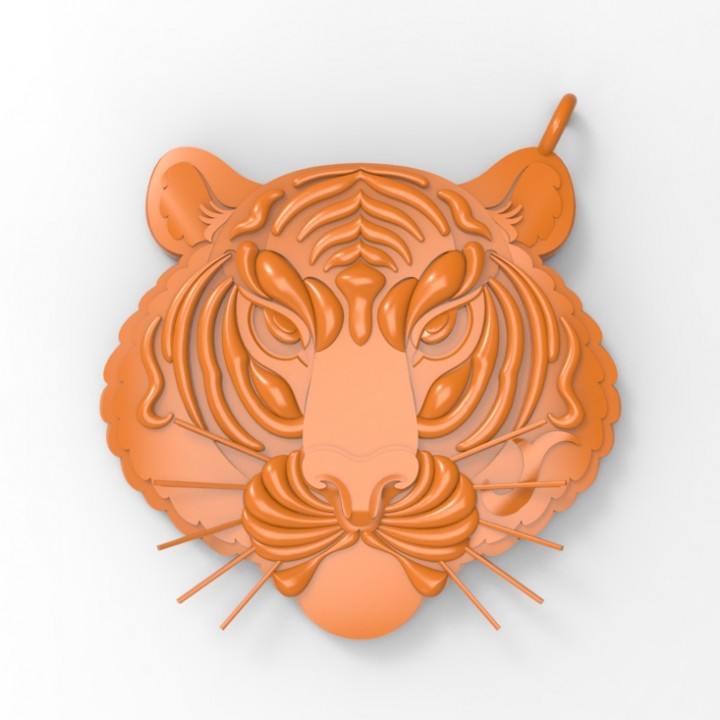 3D Printable Tiger Face by Kabir soni