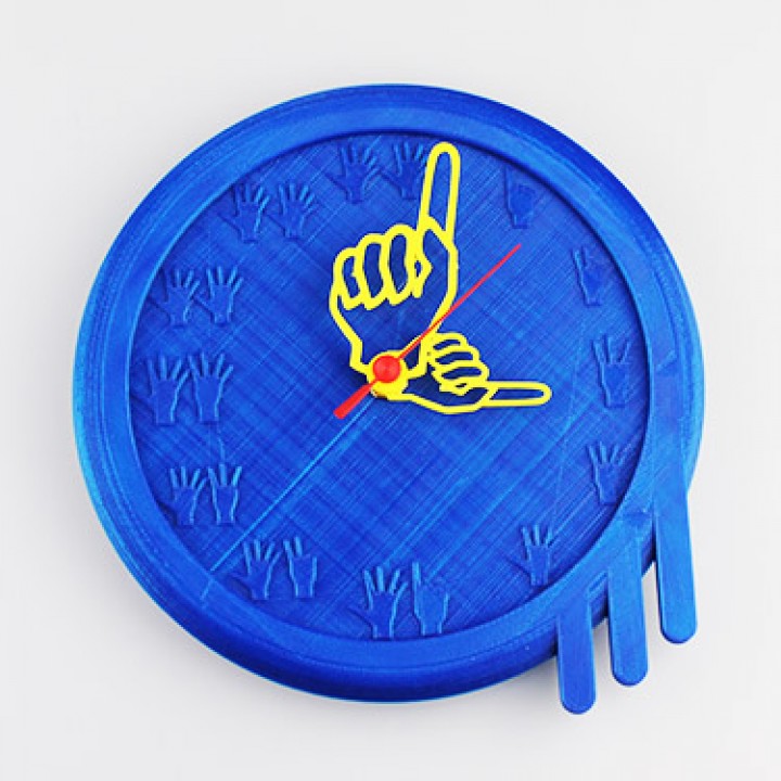 3D Printable Finger counting wall clock by M Badia