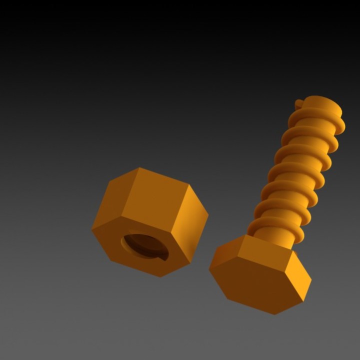 3D Printable Screw by Jack Imakr