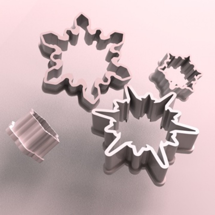 3D Printable Snowflake Cookie Cutters by Robert Chandler