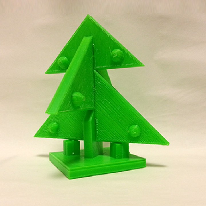 3D Printable Flat pack office christmas tree by Bhaven Patel