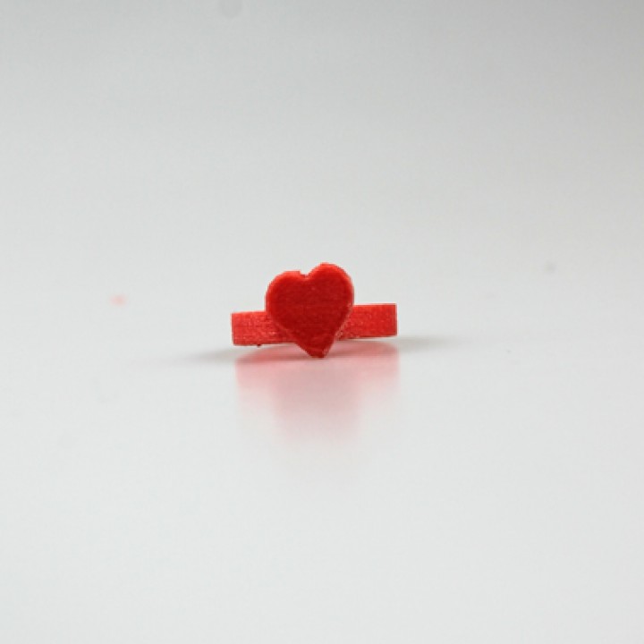 3D Printable heart Ring by Rachel Lawson