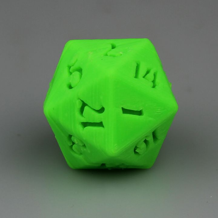3D Printable 20-Sided Dice by muguet