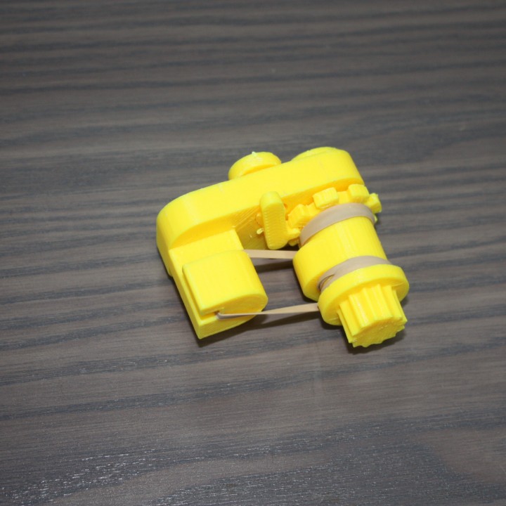 3D Printable Rubber band engine by Jack Imakr