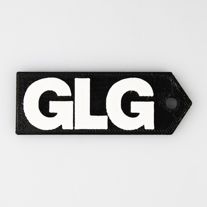 3D Printable GLG Logo Keyring by 3DRegan