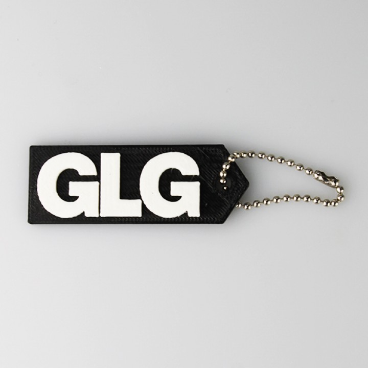 3D Printable GLG Logo Keyring by 3DRegan