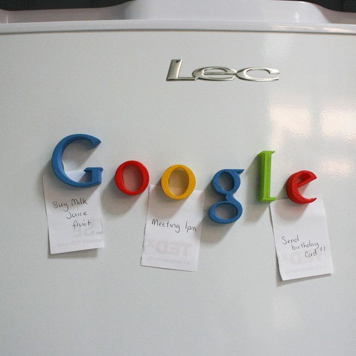 3D Printable Google Magnets by 3DRegan