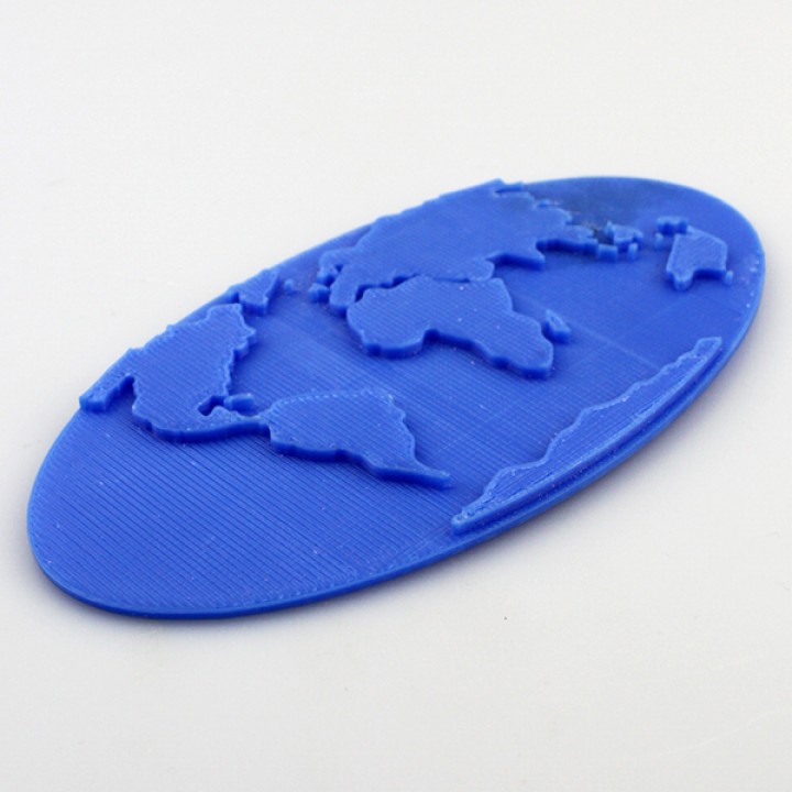 3D Printable World map by muguet
