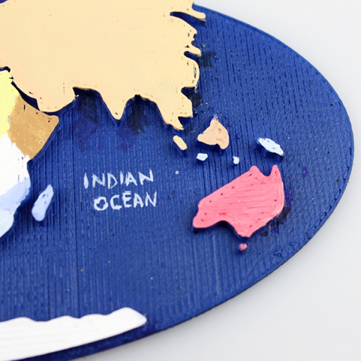 3D Printable World map by muguet