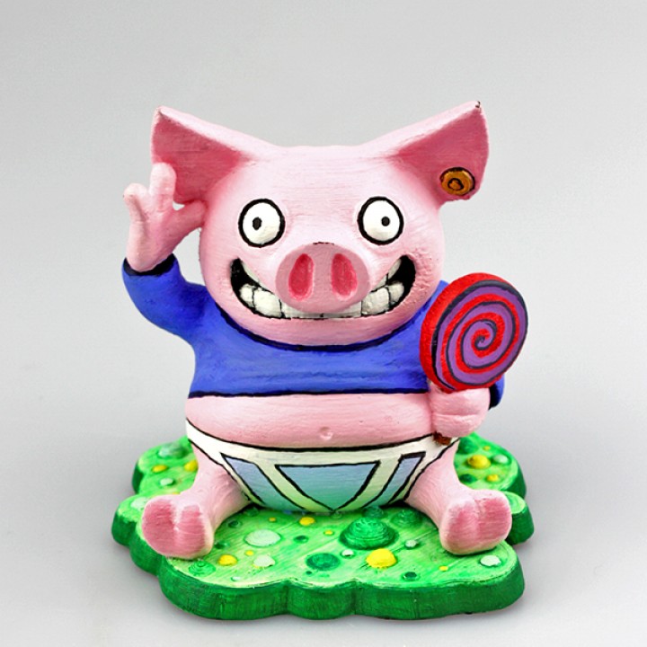 3D Printable Happy Pig Bank by Matt Bagshaw