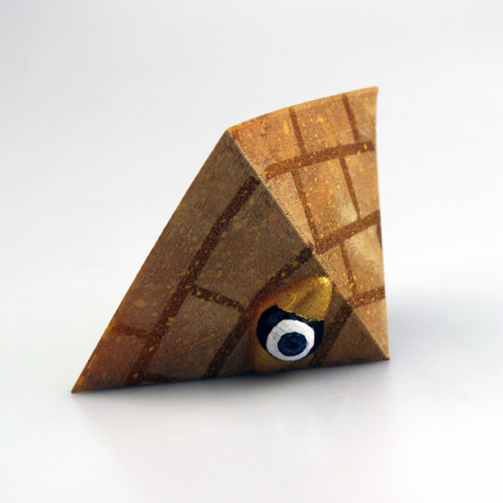 3D Printable Mythical Eye Pyramid by Rachel Lawson