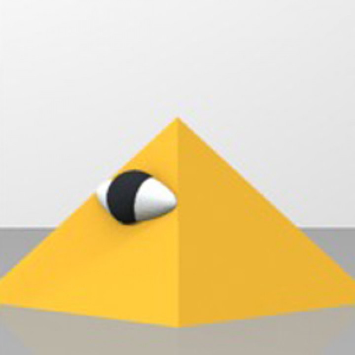3D Printable Mythical Eye Pyramid by Rachel Lawson