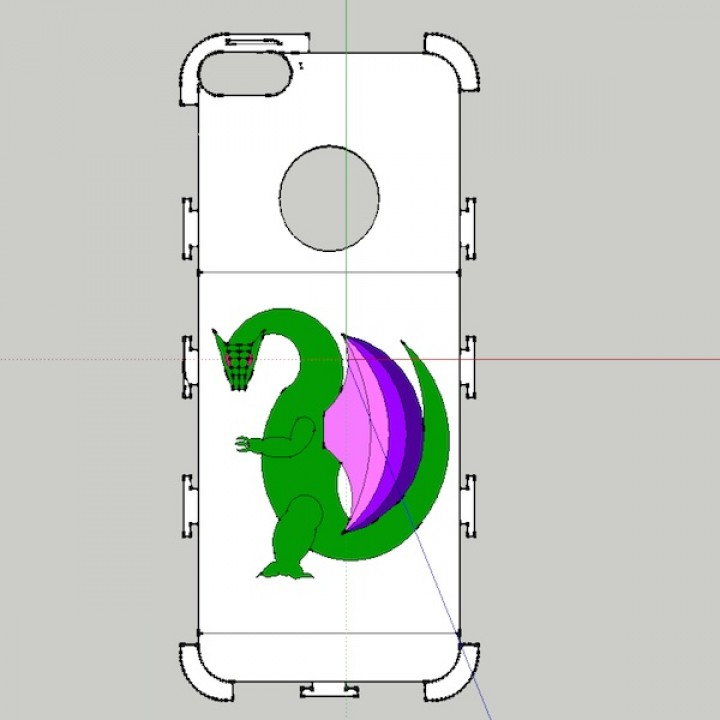 3D Printable Dragon iPhone Case by Richard Hercher