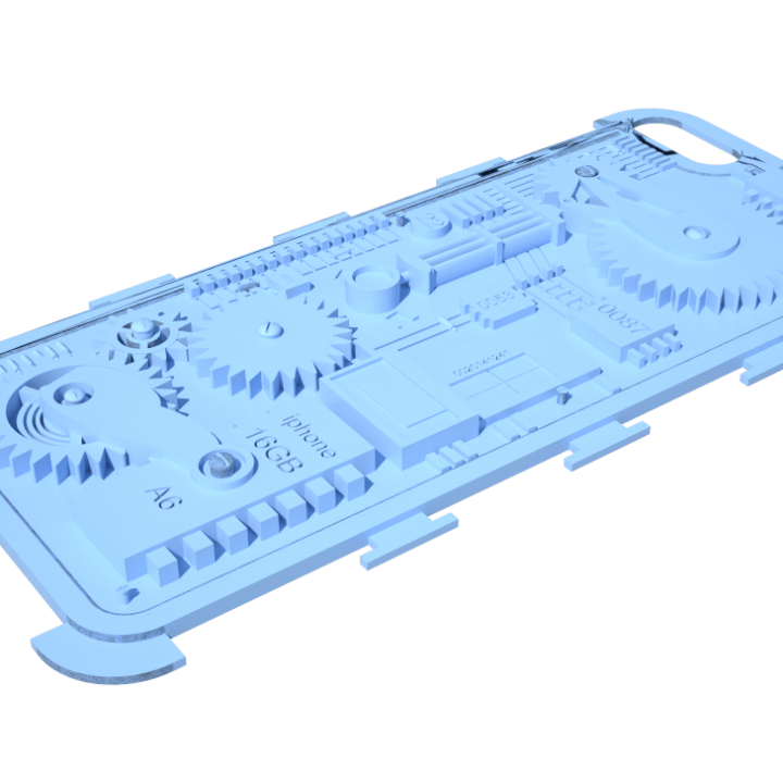 3D Printable Clockwork Iphone Case by Mark