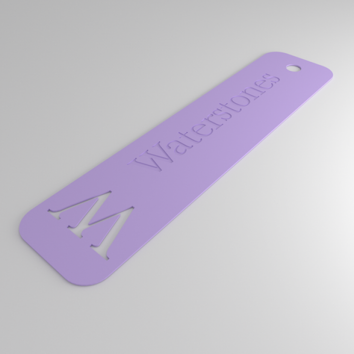 3D Printable Waterstones Bookmark by Andrew Forster