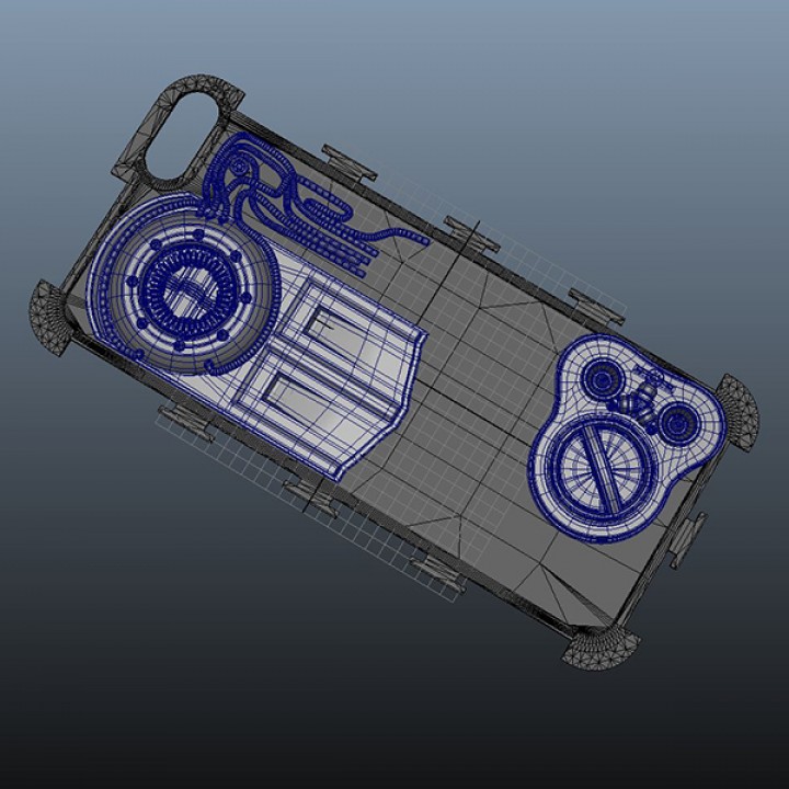 3D Printable Geiger-esque iphone case by Matt Lager