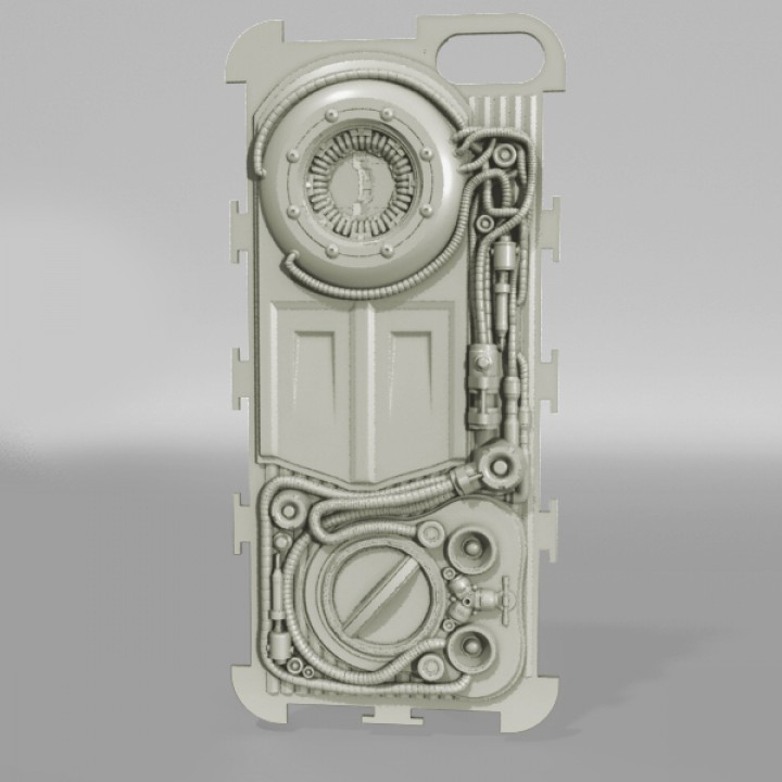 3D Printable Geiger-esque iphone case by Matt Lager