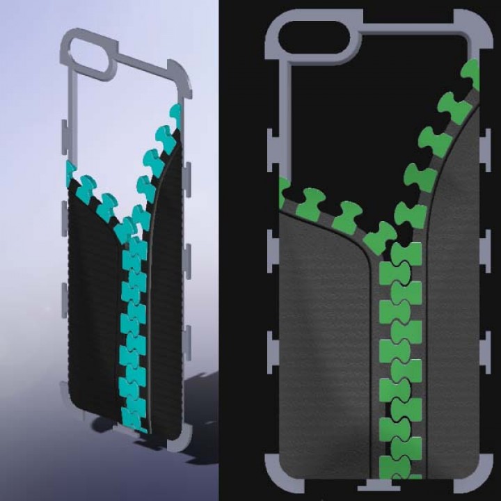 3D Printable Zip iPhone Case by Juan Andre Blignaut