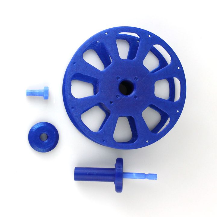 3D Printable 3D-printable split filament spool with threaded joint (135 ...