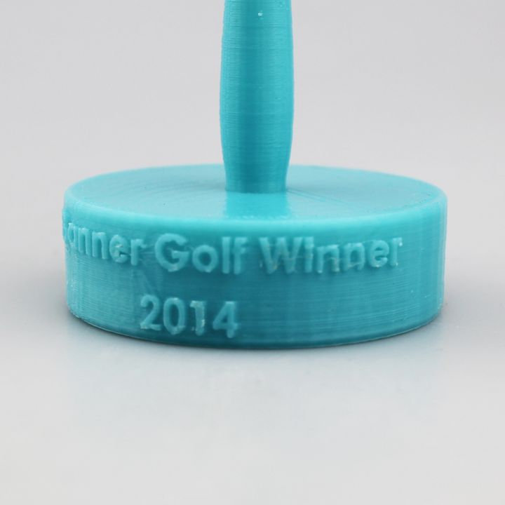 3D Printable Banner Golf Trophy by 3DRegan