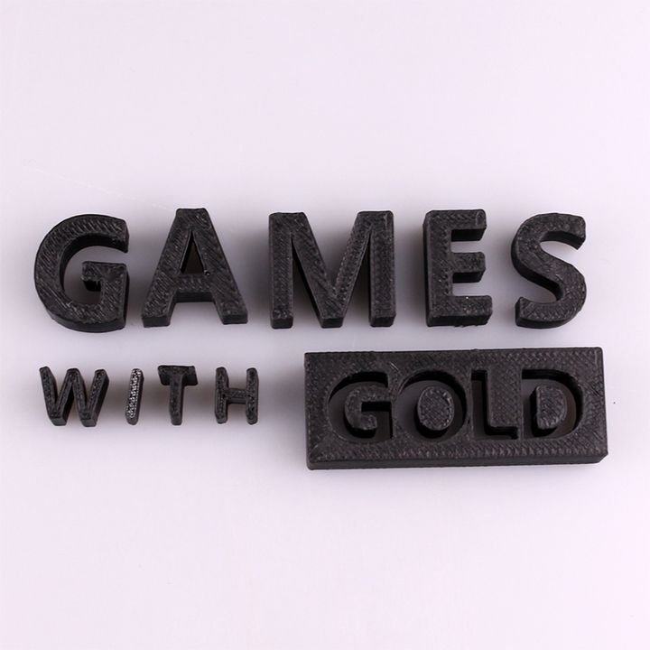 3D Printable Games With Gold logo by Peter Savas