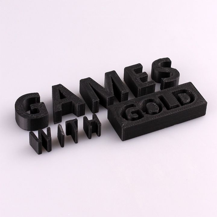 3D Printable Games With Gold logo by Peter Savas