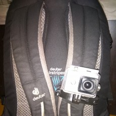 3D Printable GoPro bag strap mount by Stewart Davies