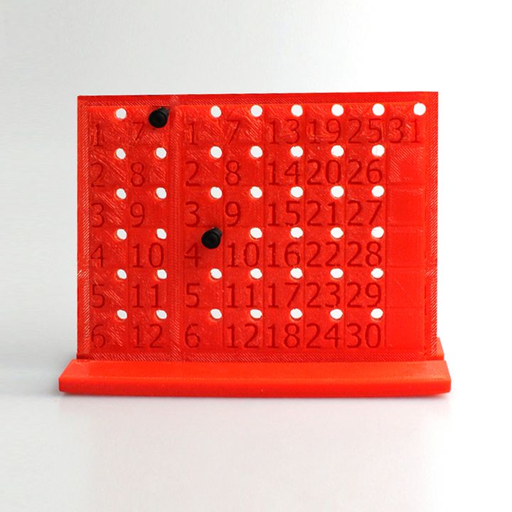 3D Printable calendar by muguet