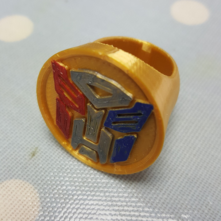 3D Print of Transformers Ring Set by davidbeckett