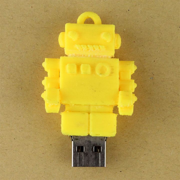3D Printable Bling USB Robot by Dr. Fluff by Thinker Thing