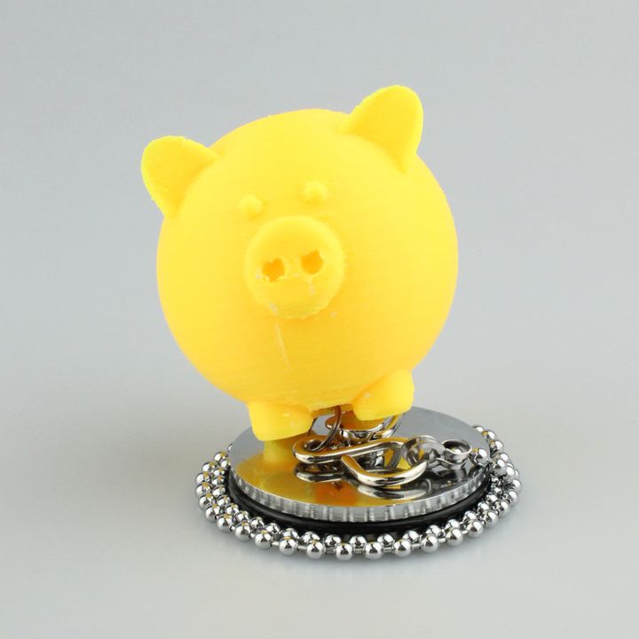 3D Printable Bath Plug Pig by 3DRegan