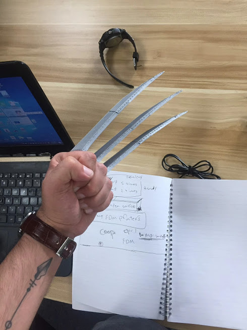 3D Printable Wolverine Wearable Claws by Kirby Downey