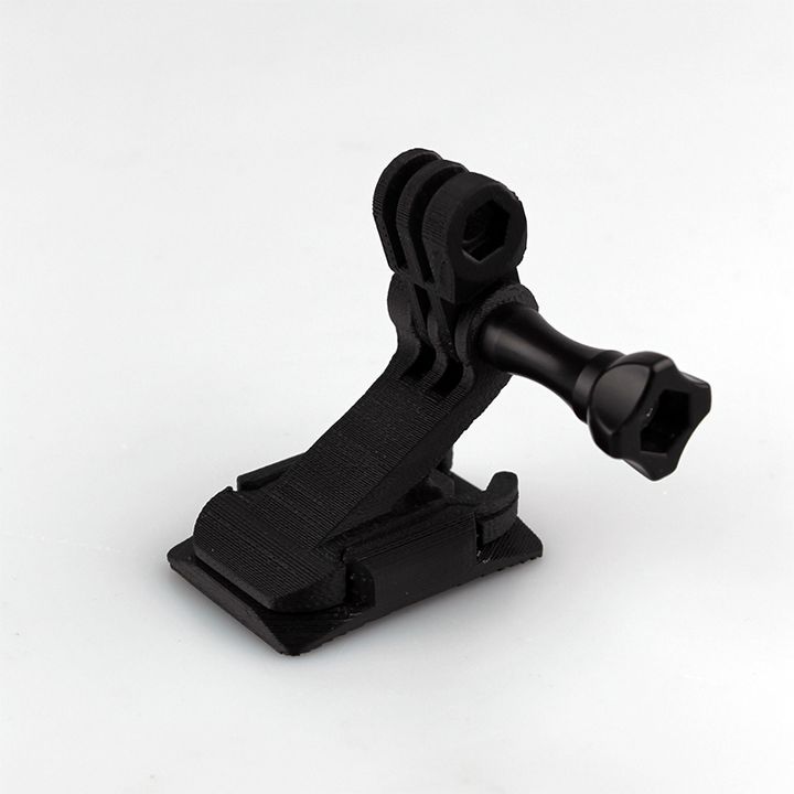 3D Printable GoPro Helmet mount by Michele Fiorese