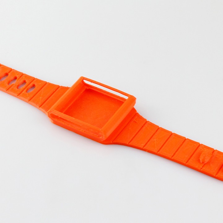 3D Printable Flexible iPod watch Strap by Stewart Davies