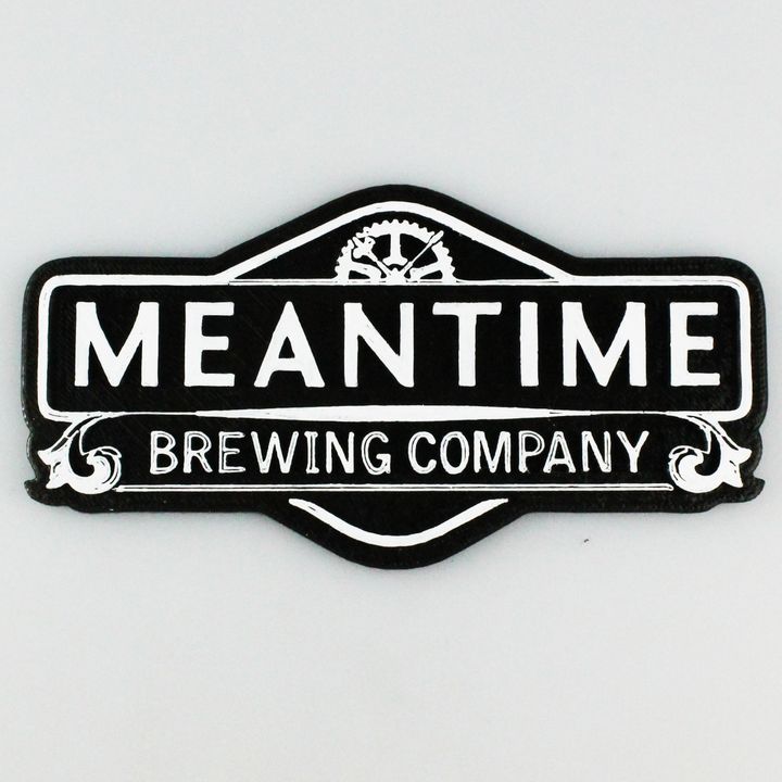 3D Printable Meantime Brewing Company Beer Tap Label by 3DRegan