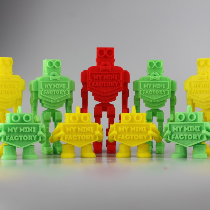 3D Printable My Mini Factory Robot Child by EDV
