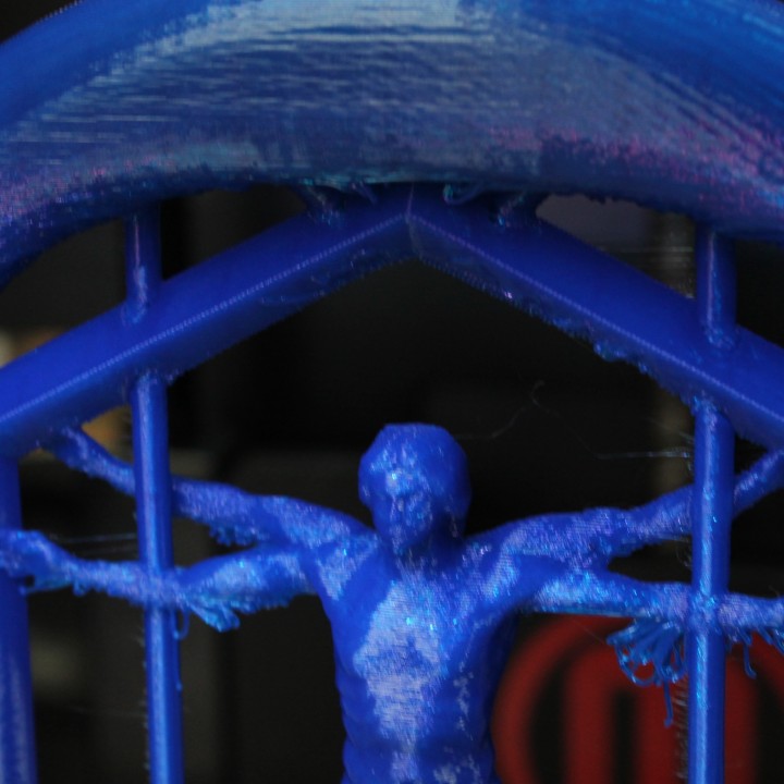 3D Printable Spinning Vitruvian man by Kirby Downey