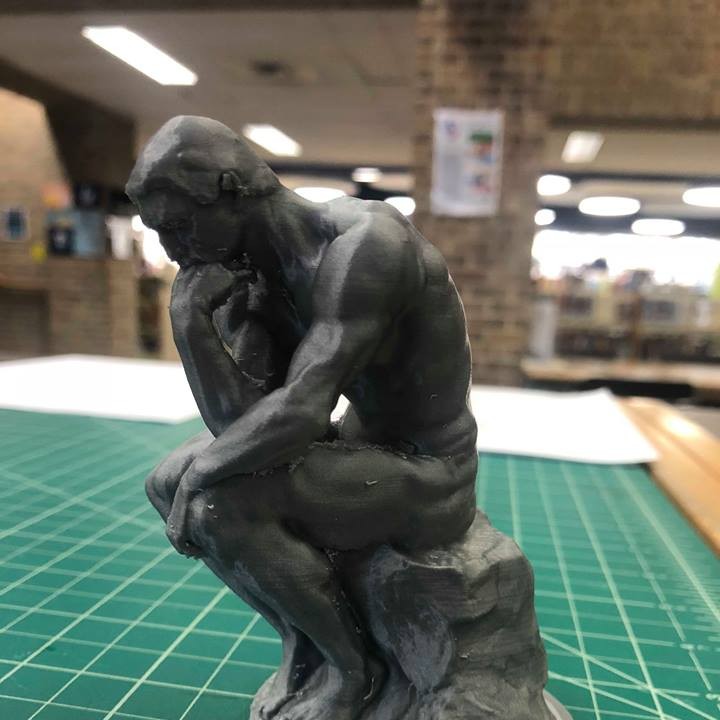 3D Print of The Thinker at the Musée Rodin, France by TylerPublicLibrary