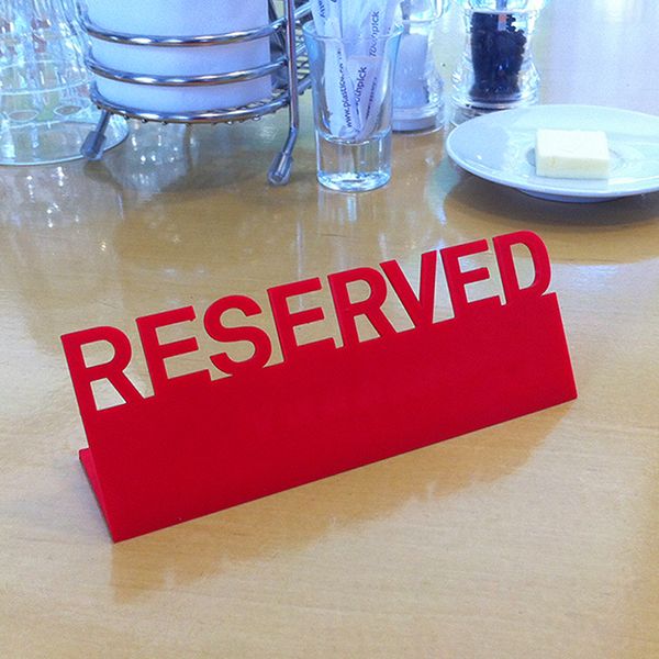 3D Printable Table Reserved sign by Franc Falco