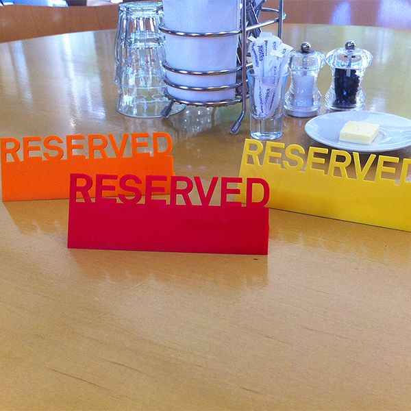 3D Printable Table Reserved sign by Franc Falco