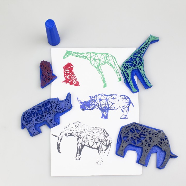 3D Printable Digital Safari Stamps by XYZ Workshop