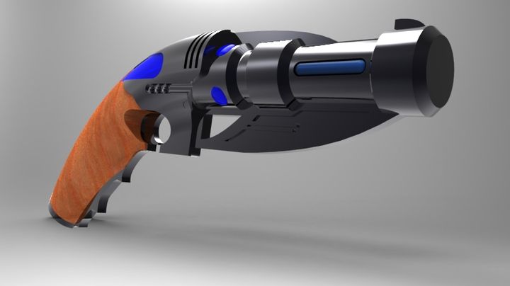 3D Printable Dr Who Jack Blaster by alan stanford