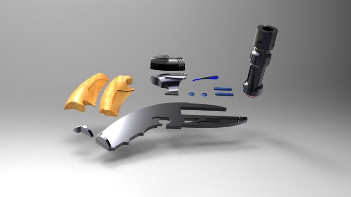 3D Printable Dr Who Jack Blaster by alan stanford