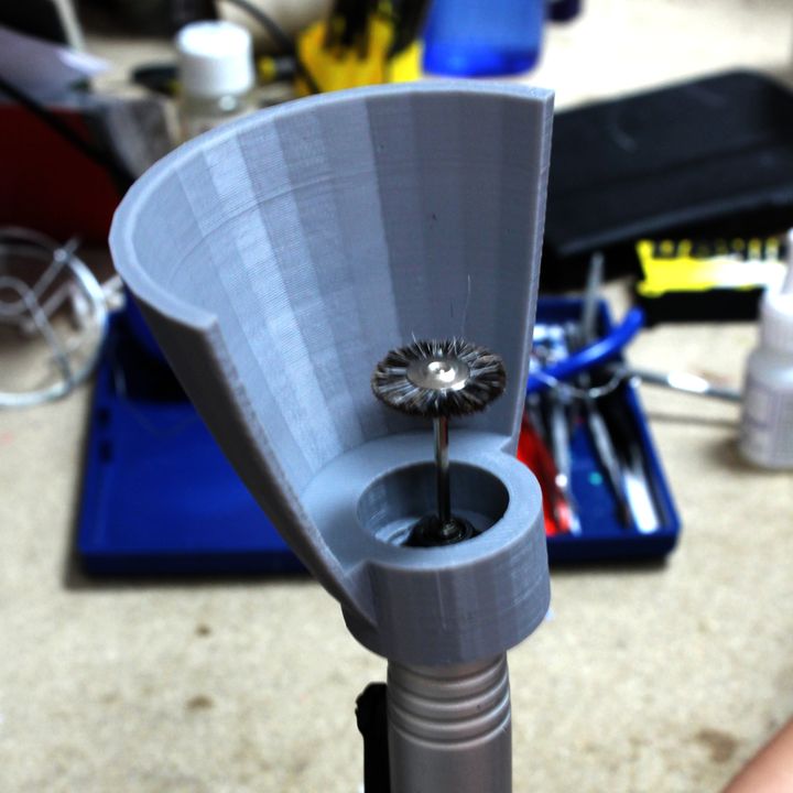 3D Printable Dremel Tool Safety Shield by Scott Lichstinn