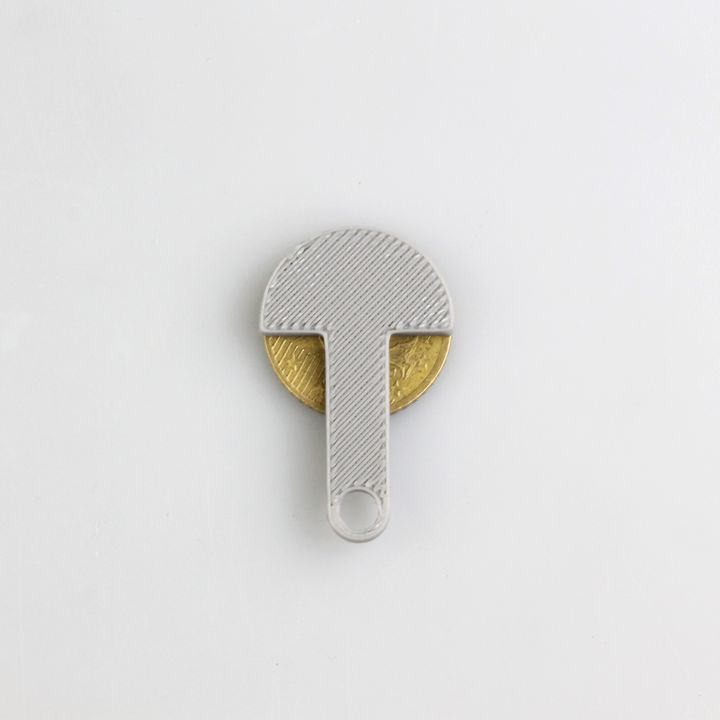 3D Printable Australian $1.00 Removable Trolley Token by Adam Chapman