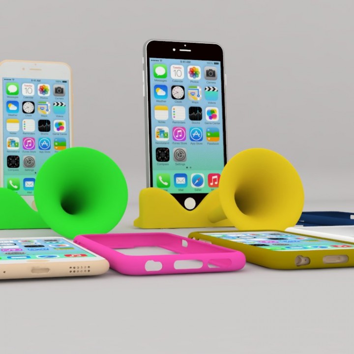 3D Printable 'TRUMPET' IPHONE 6/6S AMPLIFIER by M Badia